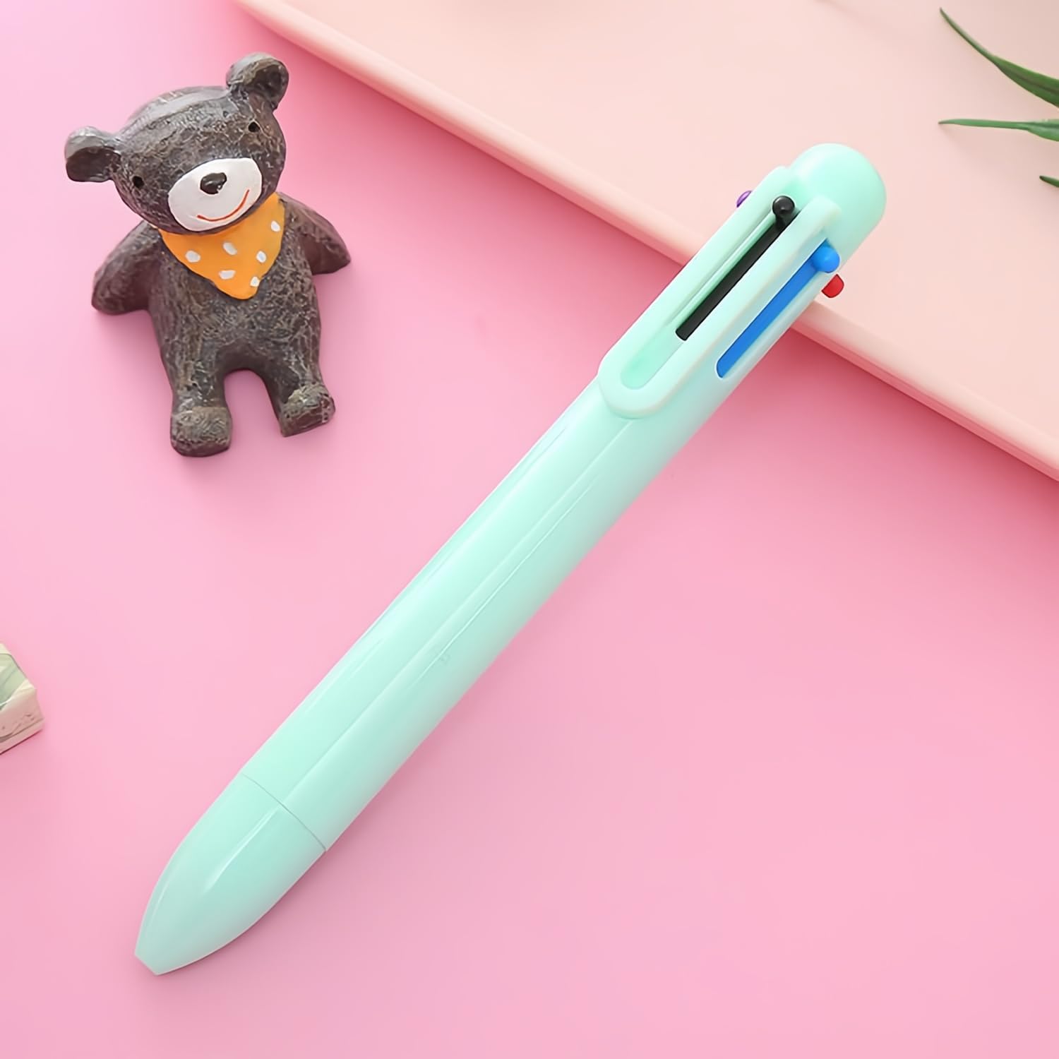 Multi color pen Macron 6-Pack Versatile 6-Color Ballpoint Pens - Smooth Writing and No Bleeding, Perfect for Journaling and Creative Tasks (6-Pack Ballpoint Pens)