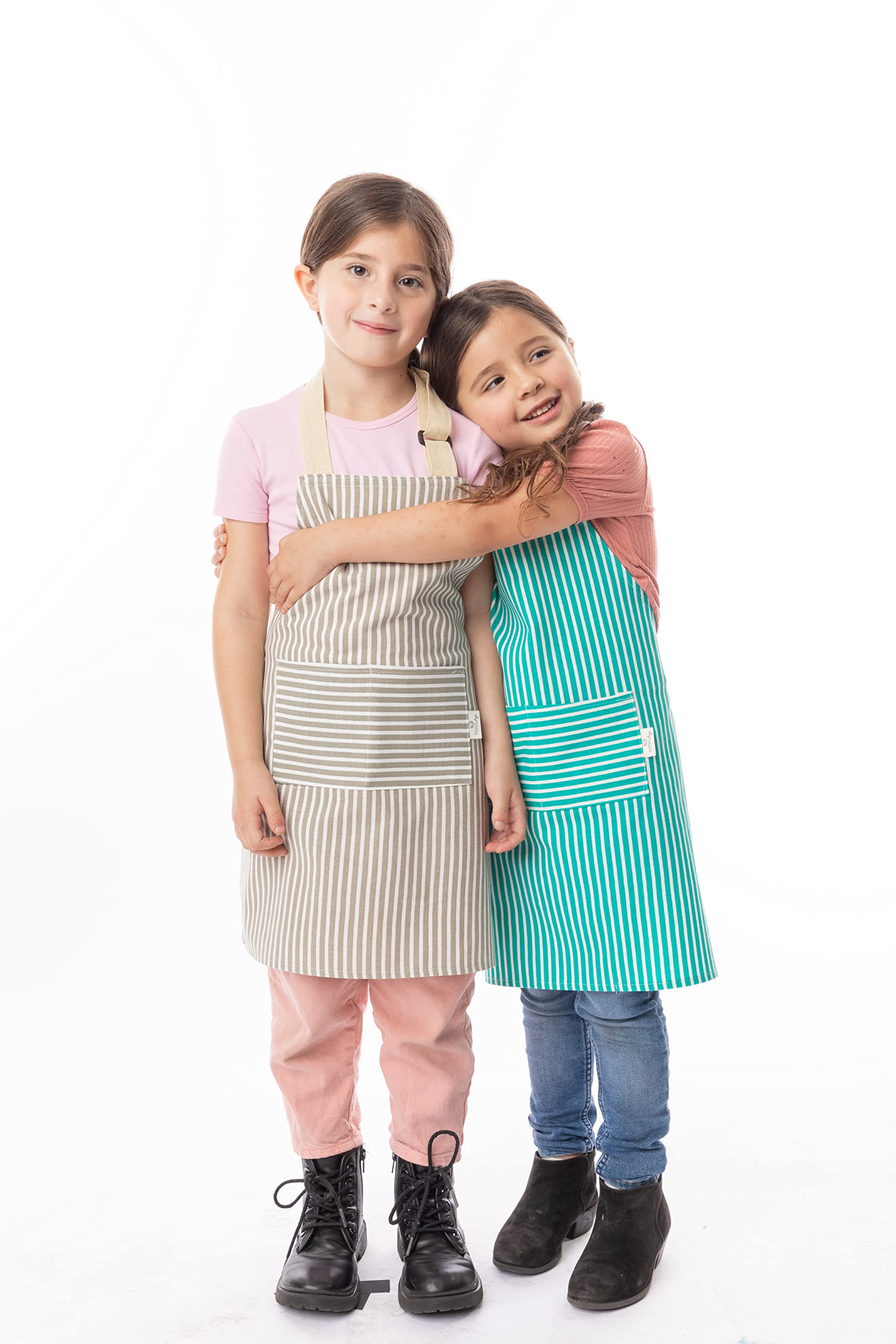 TOVLA JR. Toddler Kitchen Apron, Hat and Cookbook Gift Set for Kids with Pocket for Boys and Girls, Comfortable Cotton Canvas for Baking and cooking Ages 3-10