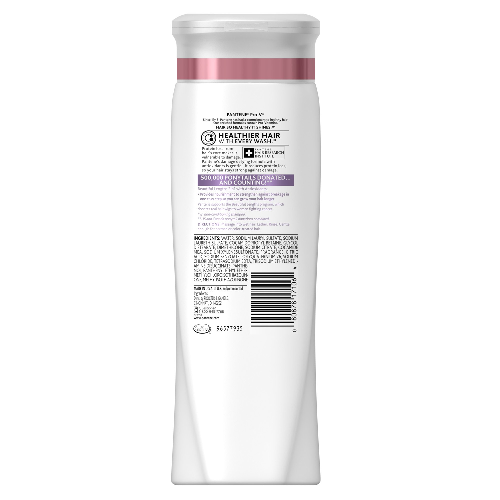 Pantene Pro-V Beautiful Lengths Strengthening 2-In-1 Shampoo & Conditioner 12.6 Fl Oz (packaging may vary)