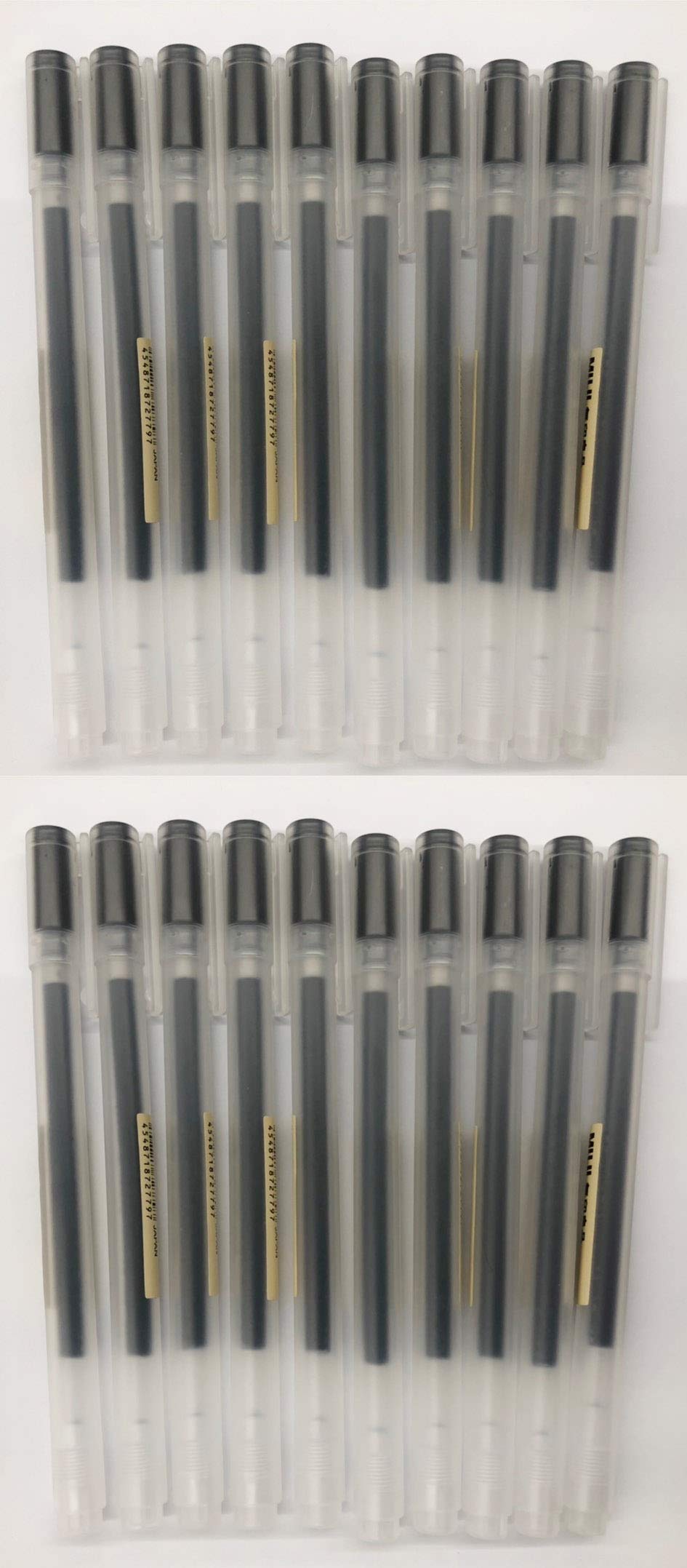 Muji Gel Ink Ball Point Pen, 0.38-mm, Black,10pcs x 2set