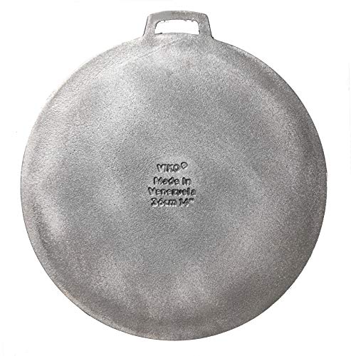 VIKO® Budare para arepas 36cm precurado 14" @vikogrills Gauchogrillx® griddle Hecho en Venezuela