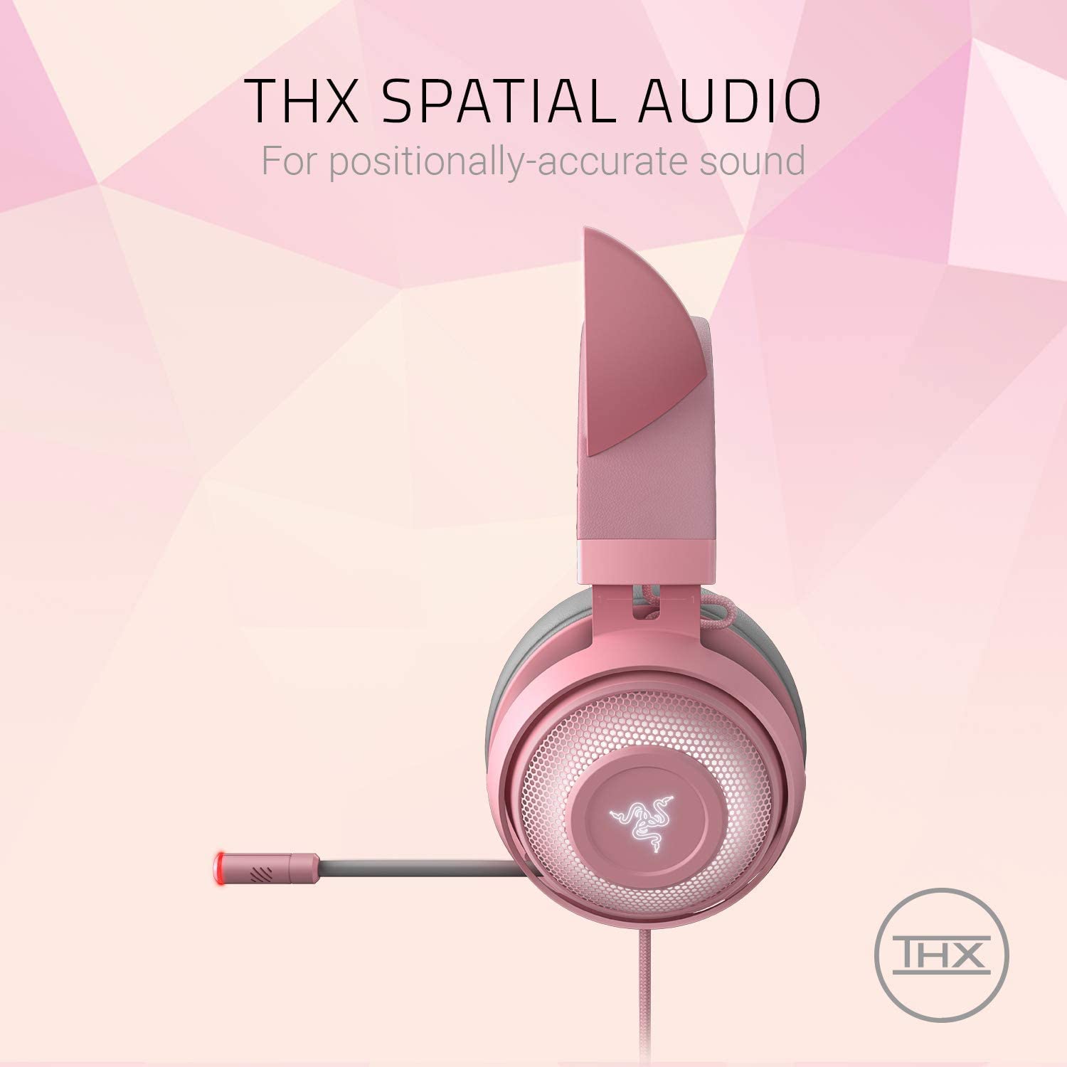 Razer Kraken Pink Kitty Edition, Wired (Renewed)