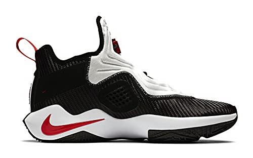 Nike Mens Lebron Soldier XIV 14 Basketball Shoes (Black/White-University Red, Numeric_12)