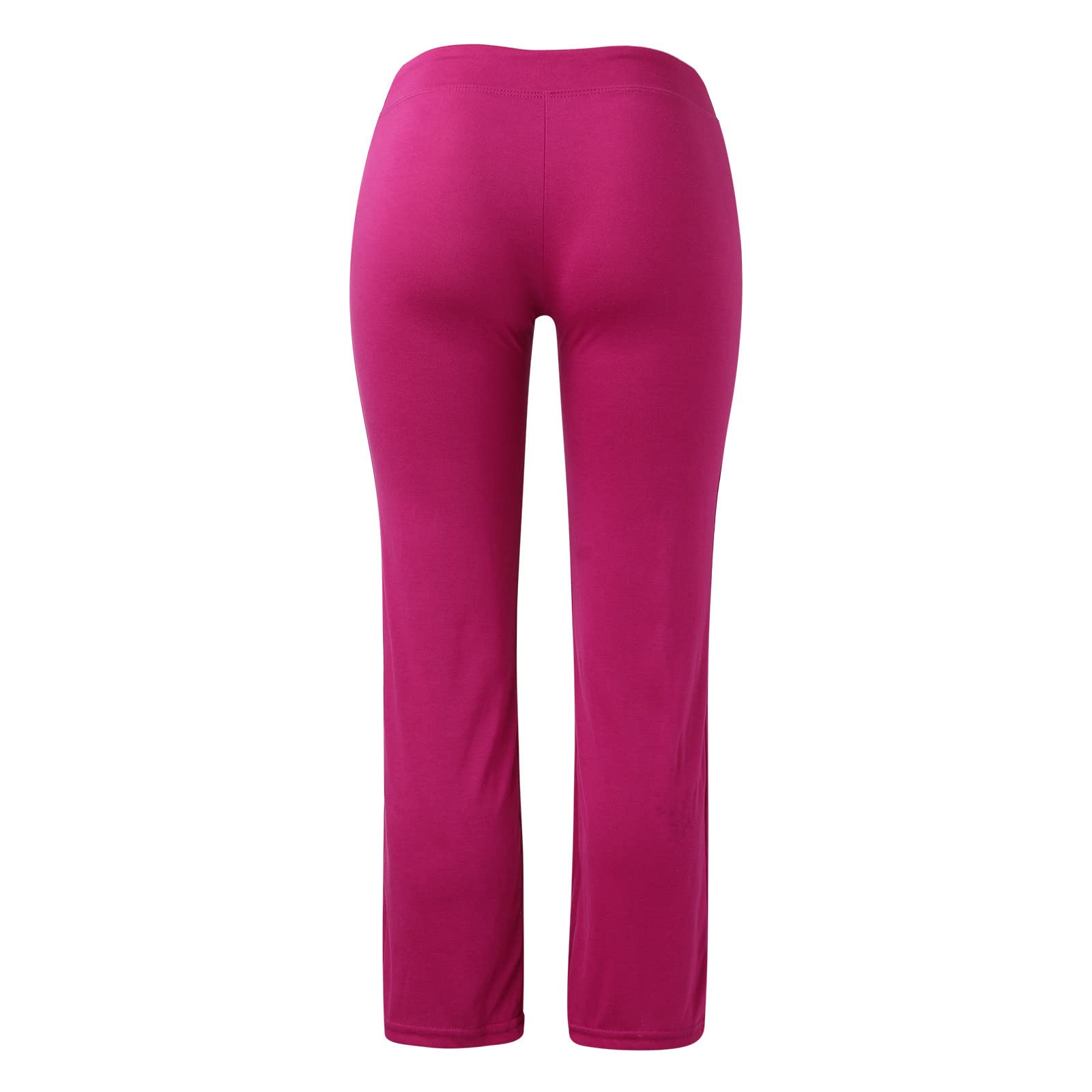 Women's Pants Womens Yoga Pants Straight Leg Comfy Drawstring Running Long Active Casual Sweatpants Hot Pink