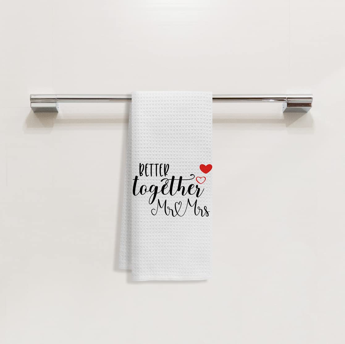 Voatok Better Together Mr.&Mrs. Bath Towel,Bride and Groom Husband and Wife Gifts Decorative Towel,Wedding Birthday Anniversary Decor