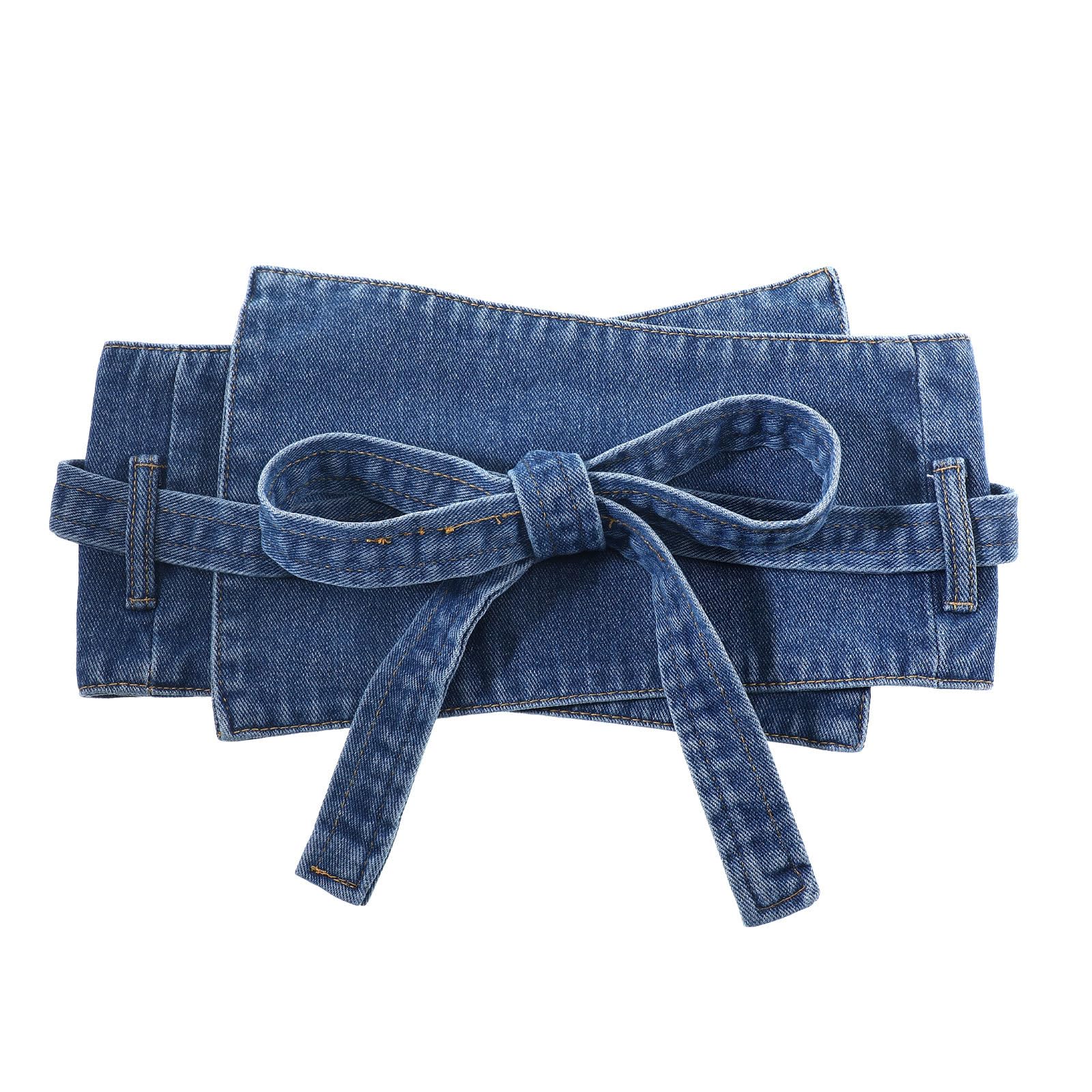 VALICLUD Women Denim Waist Cinch Belt Wide Corset Belts