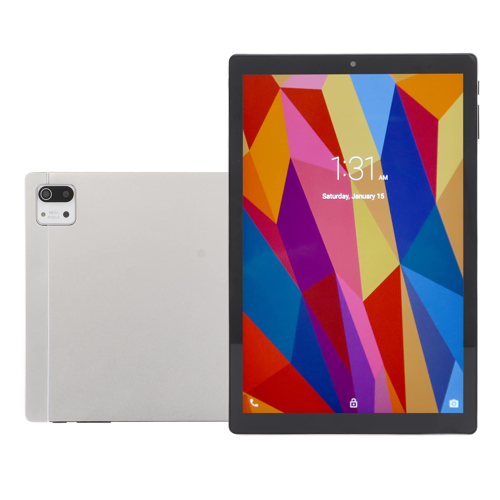 PUSOKEI 11 Tablet, 10.1in Gaming Tablet, 1960x1200 IPS Touch Screen, Octa Core 8GB RAM 256GB ROM, 5+13MP Camera, 2.4G/5G WiFi, BT5.0, USB C, 6000mAh Battery, Silver