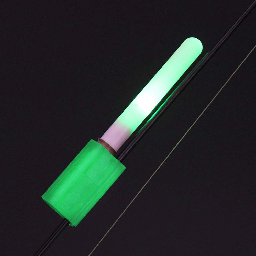 RICH Fishing Glow Sticks for Pole,Fluorescent Light Stick,Sea Float Durable Light Stick Night Fishing Rod(Battery Included)