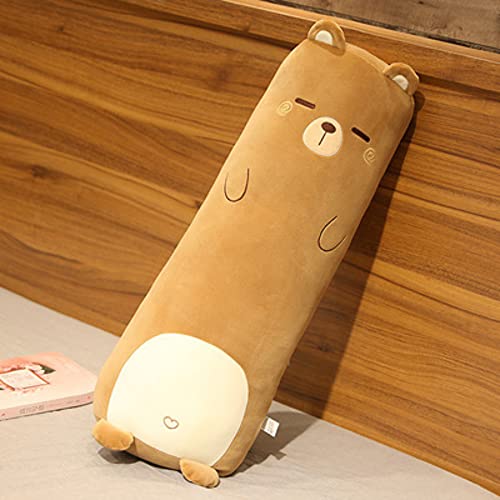 MUPI Long Plush Cute Body Pillows Cuddle Pillow Sleeping Big Pillows for Bed Kids Body Pillow Animal Shaped Pillow Boyfriend Pillow Toy Gift for Girlfriend (Bear 27 Inch )