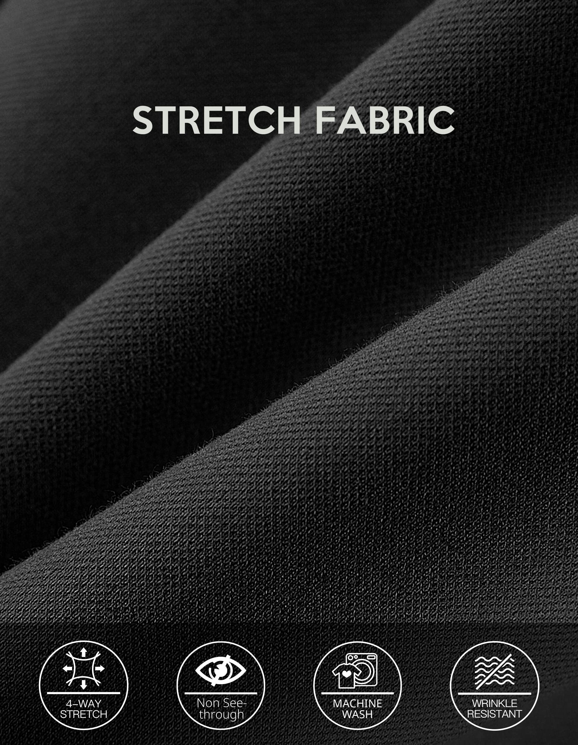 SPECIALMAGIC Casual Work Pants for Women Bootcut Slacks for Business Stretch Golf Pants Petite Wrinkle Resistant Pants Black Medium