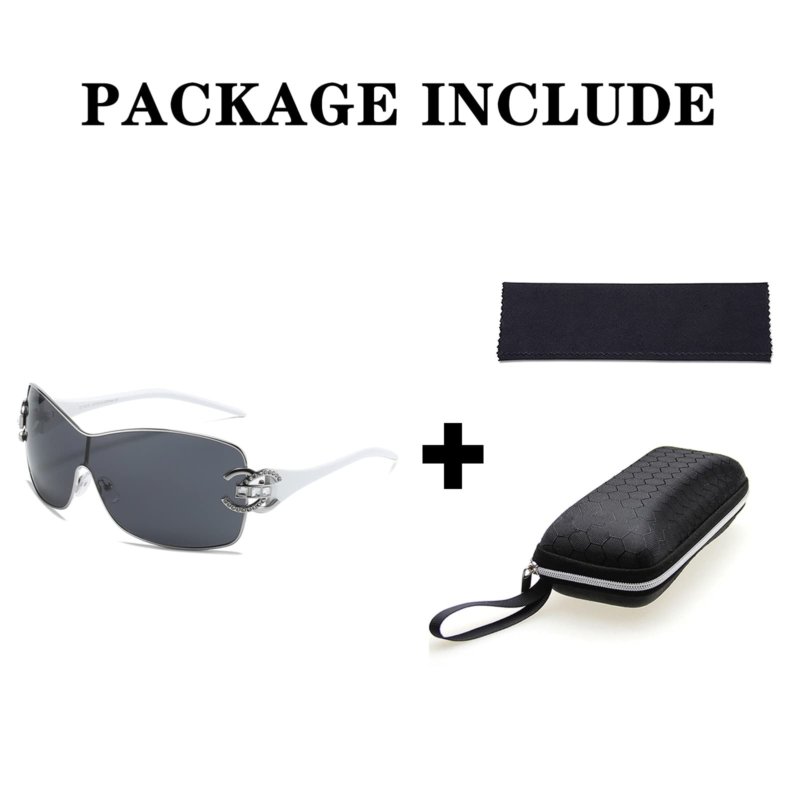 Yimosro Wrap Around Sunglasses for Women Oversized Shades Y2k Sunglasses Gradient Lens Womens Eyewear Brown