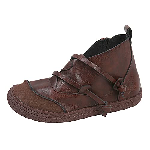 USYFAKGH lace up Heel Boot Heel Ankle Boot Size 4 Cowboy Boots Women Size 9 Cowboy Boots Women rain Proof Slippers Coffee