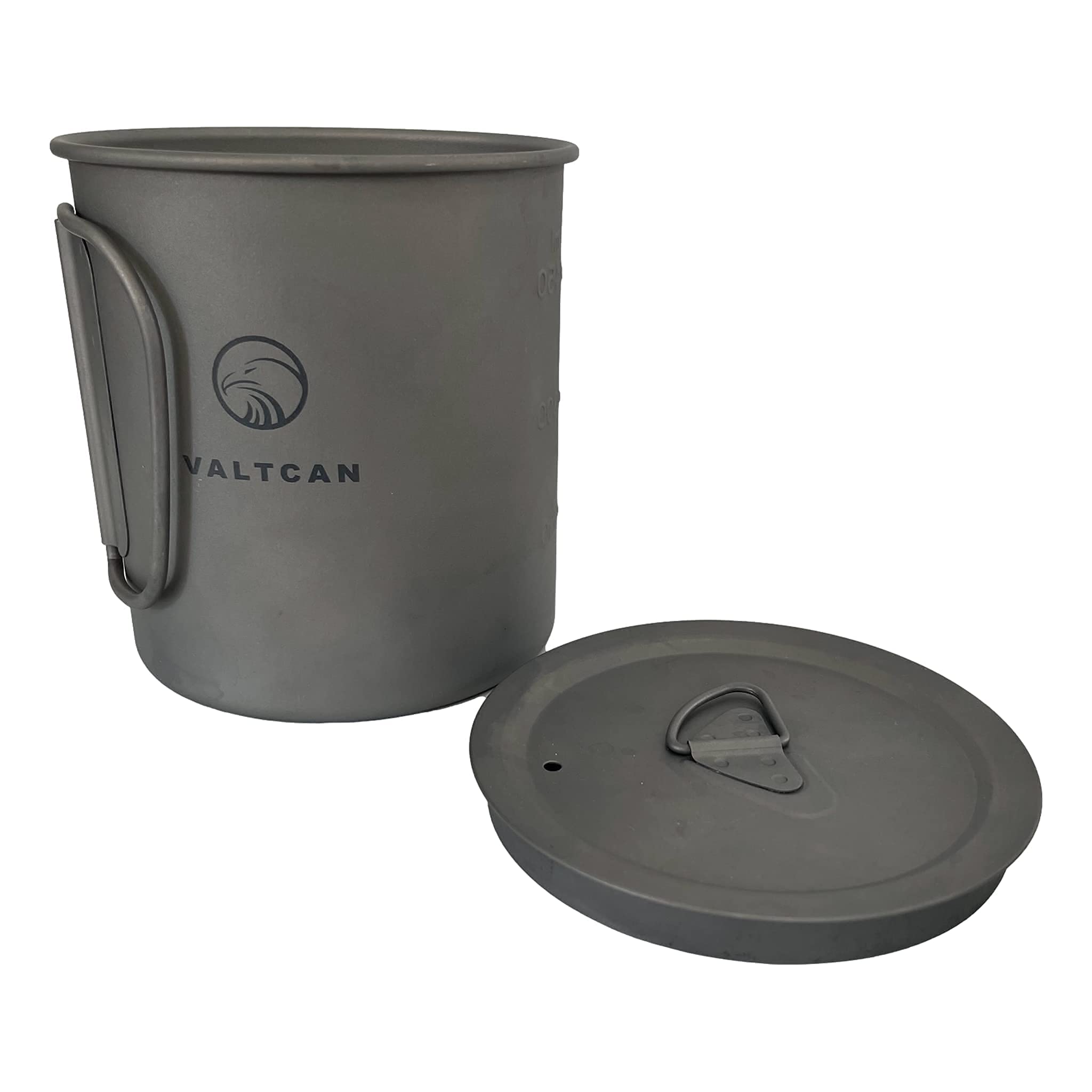 Valtcan 600ml Titanium Backpacking Cup Mug Pot 20 oz for Camping Hiking Outdoor Home Office Use Heatable on Open Fire