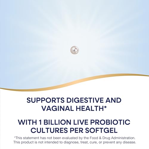 Nature's Way Women's Probiotic Pearls, Supports Vaginal and Digestive Health*, Protects Against Occasional Constipation & Bloating*, 1 Billion Live Cultures, 30 Softgels (Packaging May Vary)
