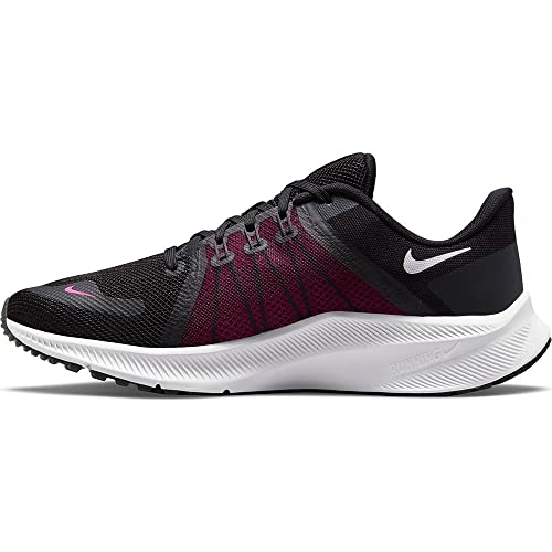 Nike Womens Quest 4 Running Shoes, Black/White-Hyper Pink, 8 M US