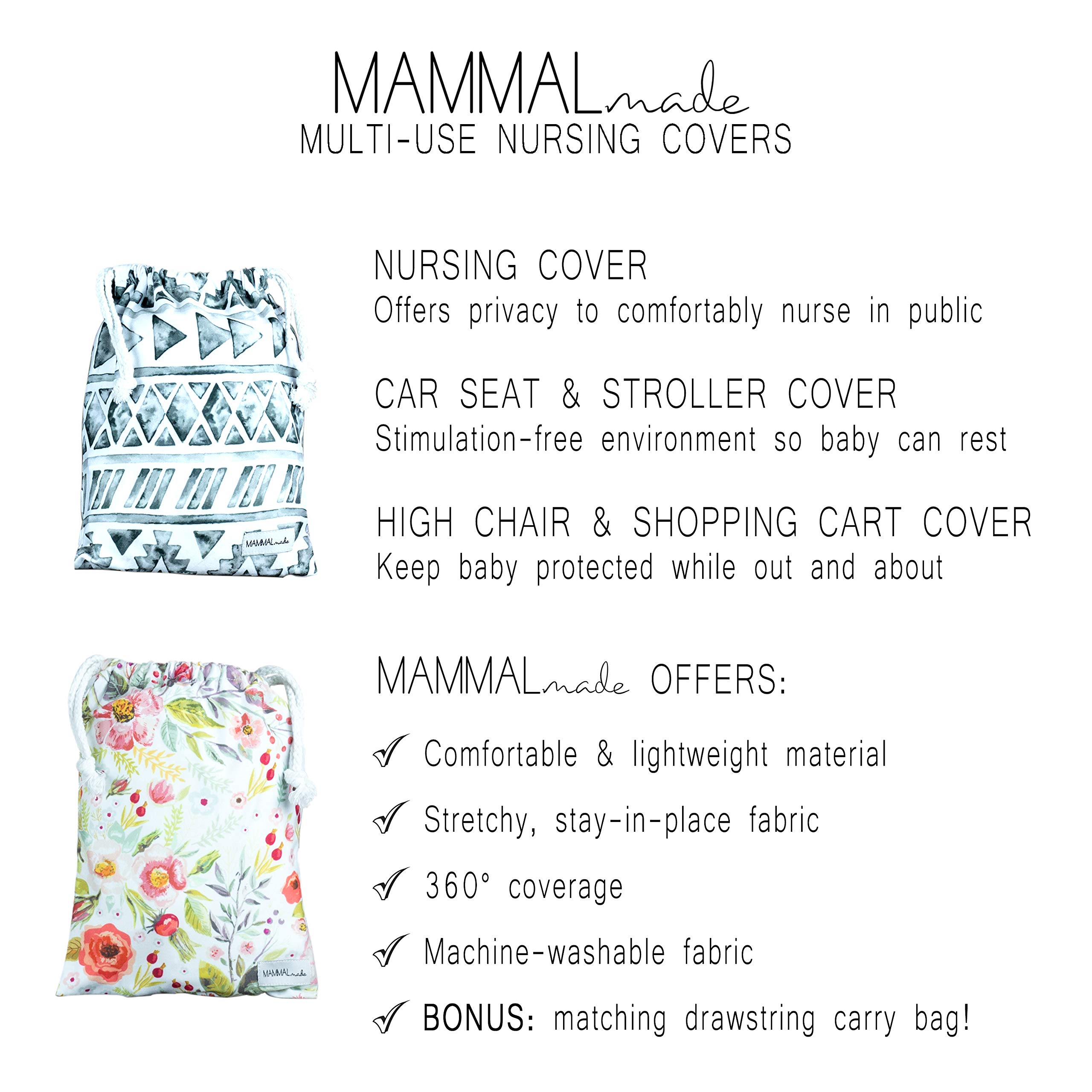Nursing Cover for Breastfeeding, Car Seat, Stroller, Shopping Cart, High Chair for Baby, New Mom