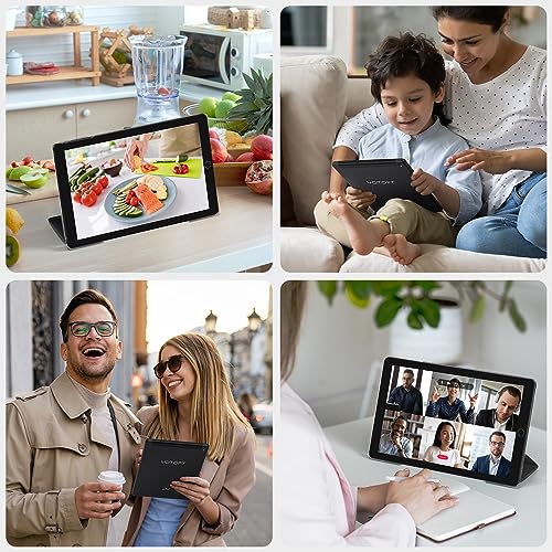 YOTOPT 10 Inch Android 3G Phone Tablets, 32GB ROM, 256GB Expand, Dual Sim Card, Quad Core, WiFi, Bluetooth, GPS, FM, Dual Camera, IPS HD Touch Screen, Support 3G Phone Call Tableta (Black)