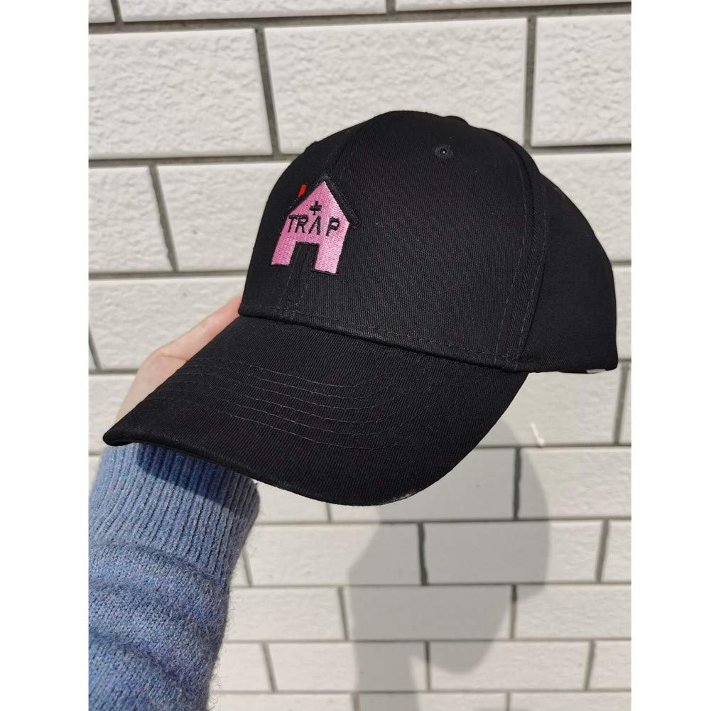 SHENGQXGLL Trap House Baseball Cap Embroidery Trap Music 2 Album Rap Dad Hat Hip Hop Hat Snapback Cap (Black)