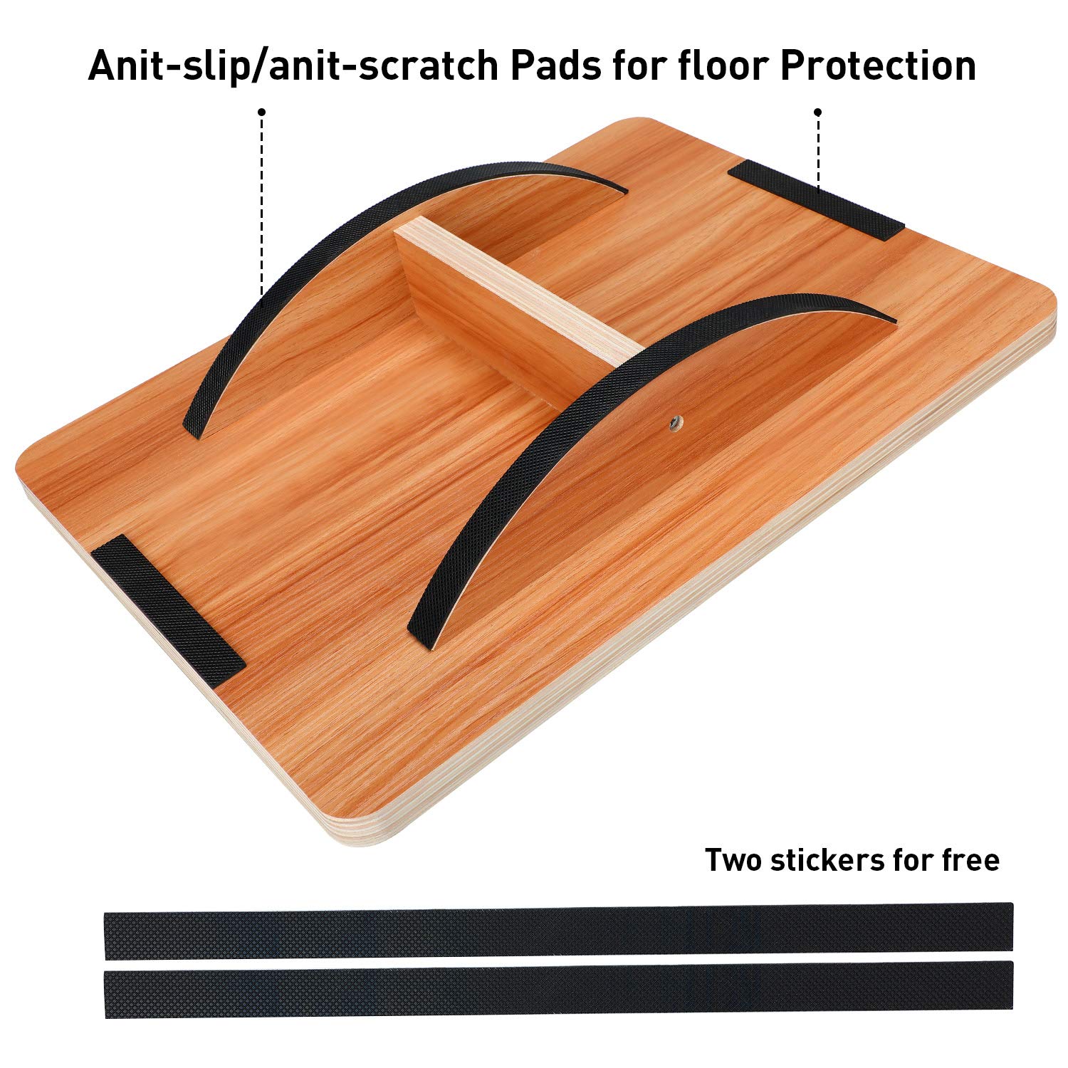 P&BEXC Wood Wobble Exercise Balance Board | Professional Rocker Balance Board for Physical Therapy,Balancing Board Under Desk,Anti-Slip Roller Board,Satablility and Portable Rocker Board
