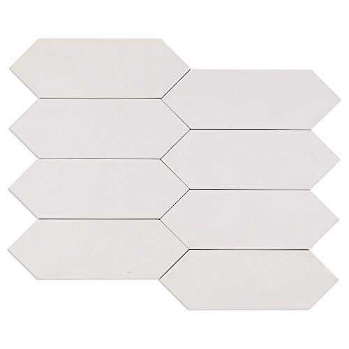 Russell White 4" x 12" Matte Porcelain Subway Floor and Wall Tile (Sample)
