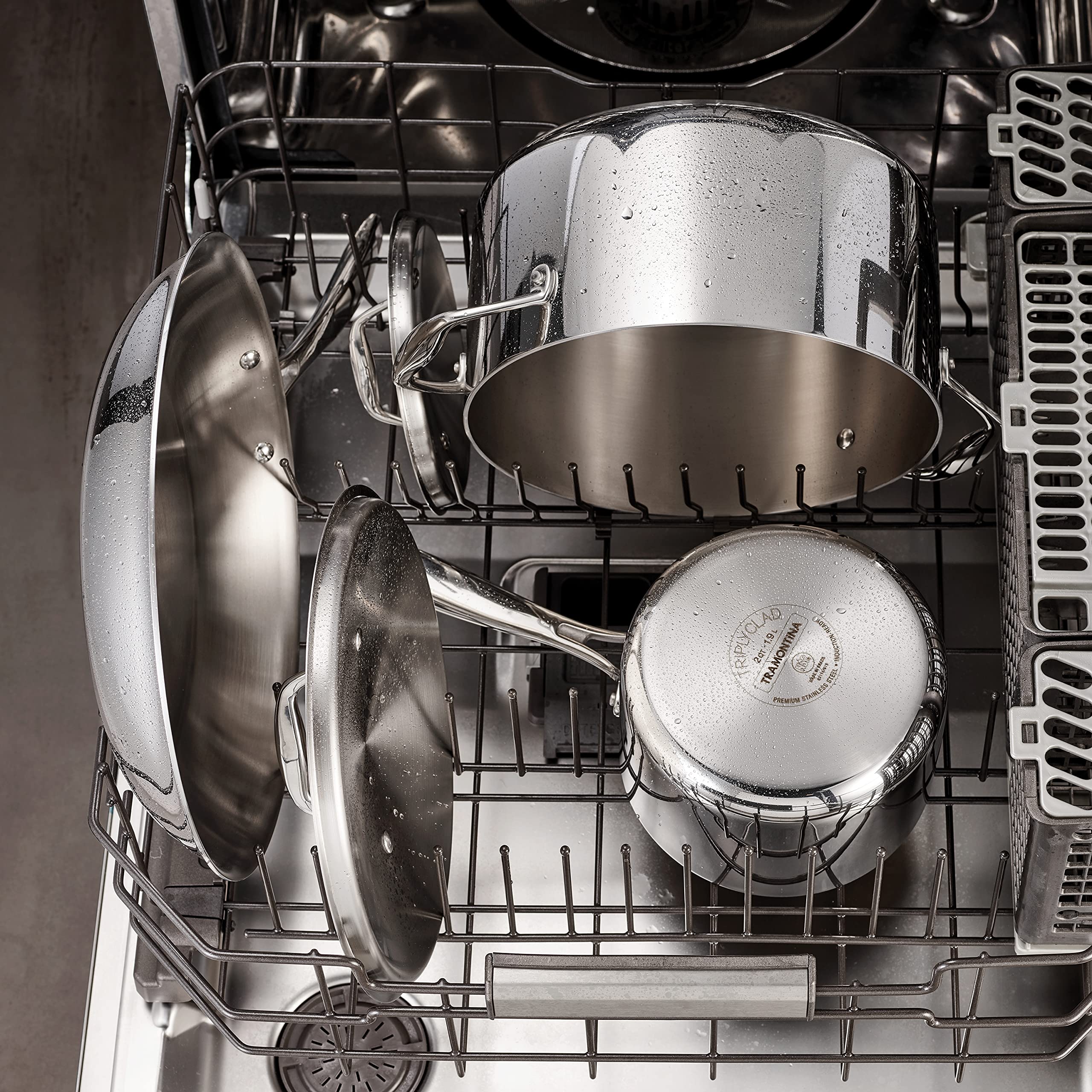 Tramontina Fry Pan Stainless Steel Tri-Ply Clad 12-inch, 80116/007DS