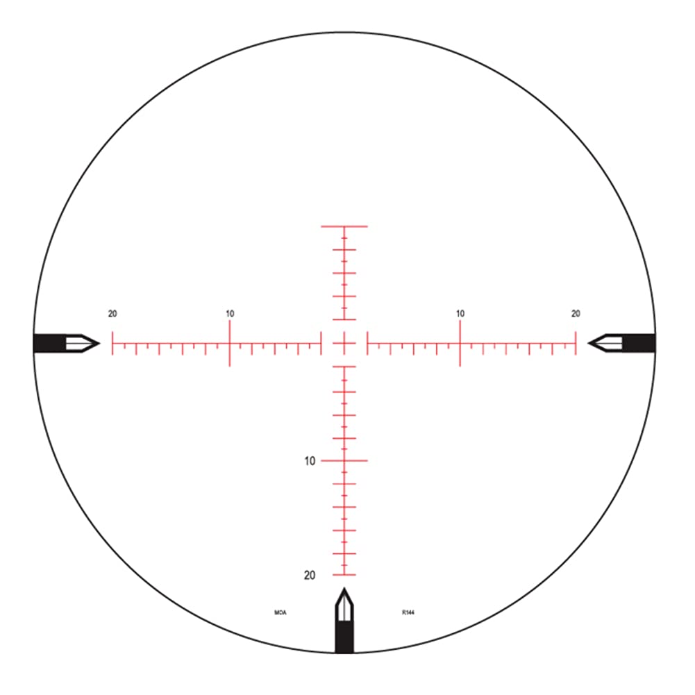 NIGHTFORCE NXS 8-32x56mm F2 30mm Tube Black Hunting Gun Scope - ZeroStop Parallax Adjustable Second Focal Plane Long-Range Shooting Scope, Moar - 20 MOA Reticle (C437)