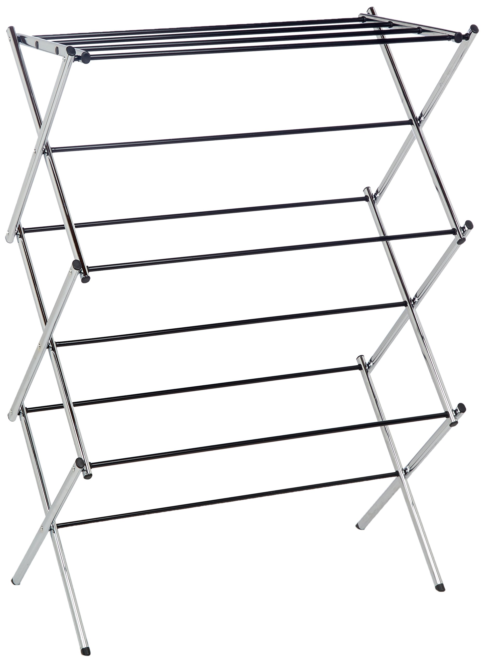Pyle XPB20-288S PYRPUCWM22 Compact & Portable Washer & Dryer, 0, White and Amazon Basics Foldable Laundry Rack for Air Drying Clothing - 41.8" x 29.5" x 14.5", Chrome