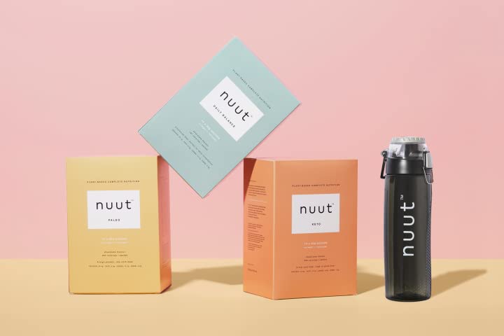 nuut x Thermos Bottle, BPA Free, Impact-Resistant, and Dishwasher Proof, Flip-up Lid with Locking Ring, Rotating Meter and Capacity Markings, 710ml