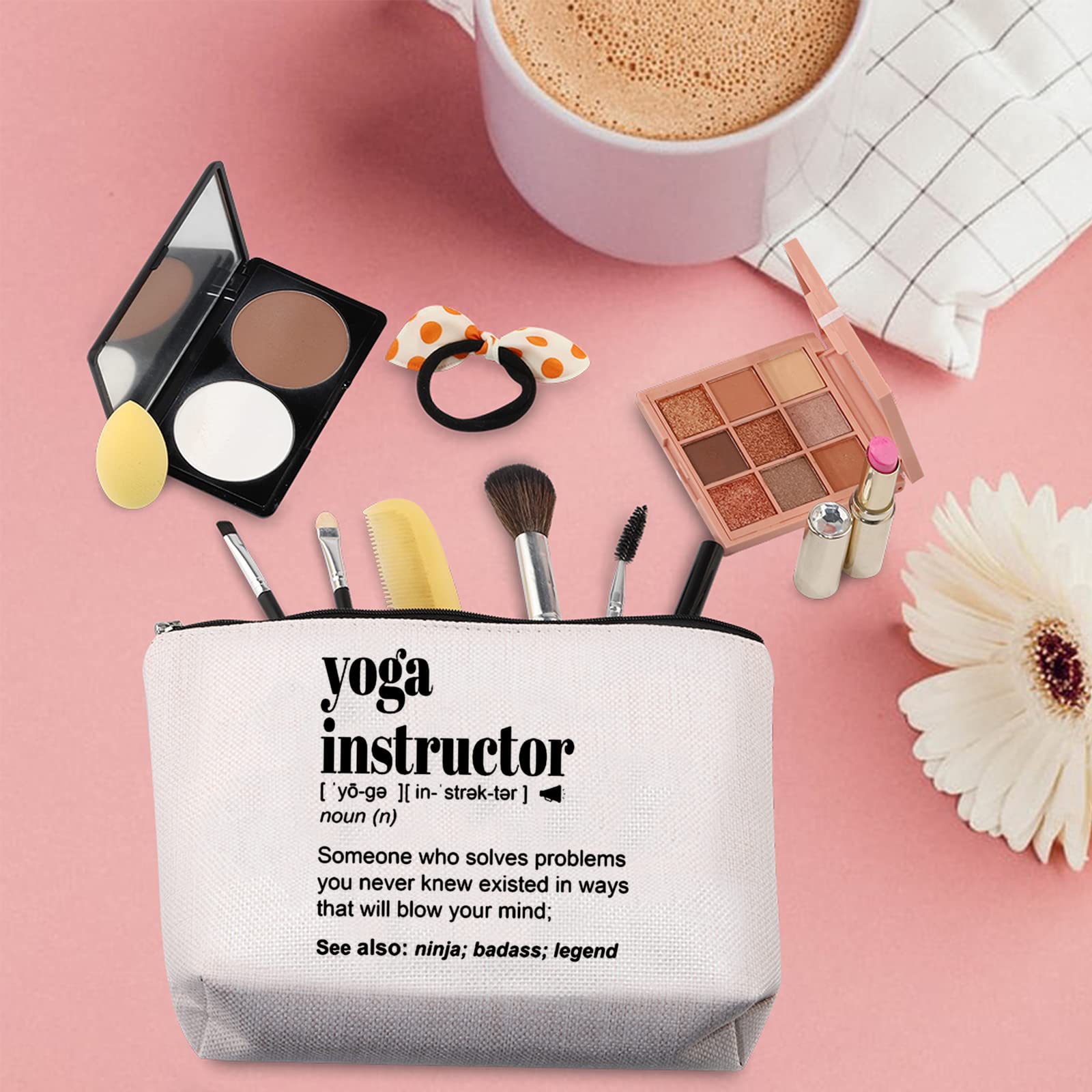 TSOTMO Yoga Instructor Zipper Pouch Makeup Bag Yoga Teacher Appreciation Gift Yoga Instructor Thank You Gift Best Yoga Instructor Ever Gift (YOGA)