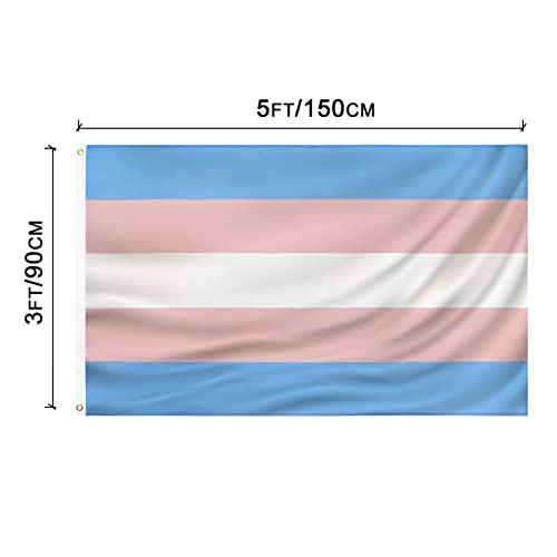Transgender flag 3x5FT-Trans Rainbow flag Polyester gay pride flag outdoor indoor Canvas Header and Double Stitched Pink Blue Rainbow LGBT Pride Parade Flags With Two Brass Grommets