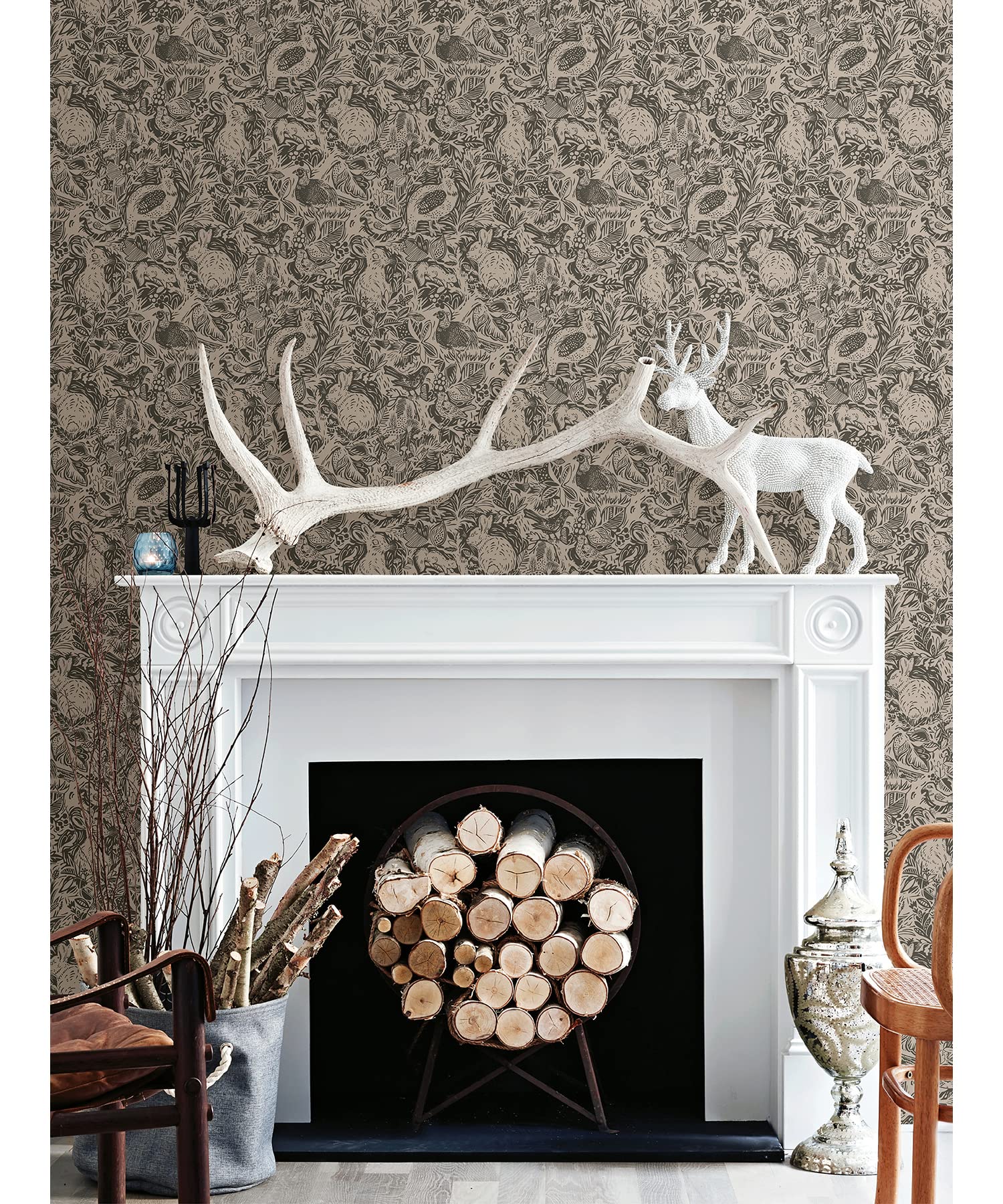 NuWallpaper Charcoal Terrene Peel & Stick Wallpaper