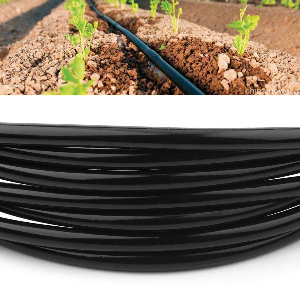 Qmee Irrigation Pipe, 5 m/10 m/20 m PVC Irrigation Hose Hose Pipe 4/7 mm Micro Dripper Irrigation System for Garden Greenhouse Patio Lawn(20M)