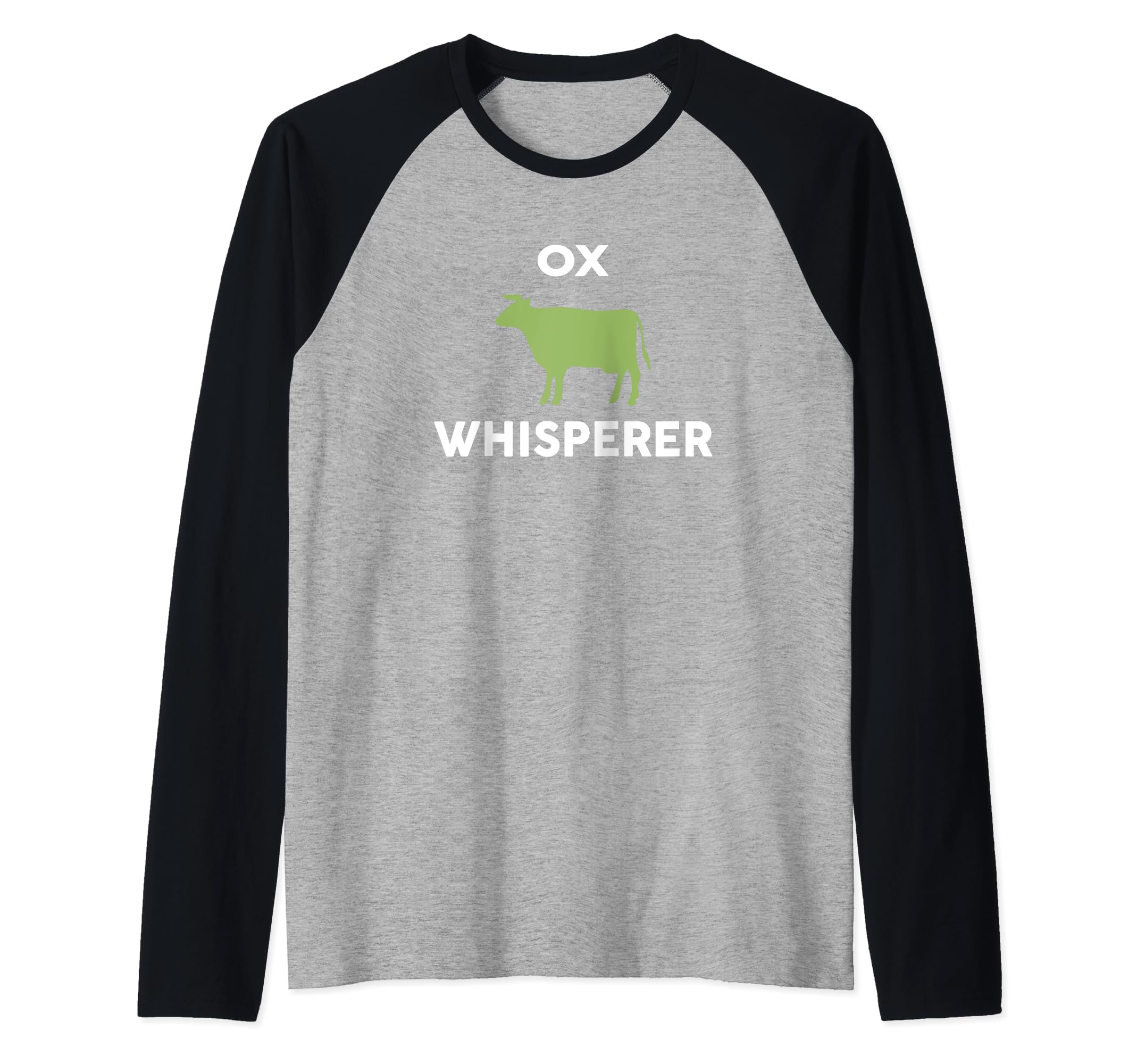 OX Whisperer T-Shirt Novelty OXS Raglan Baseball Tee