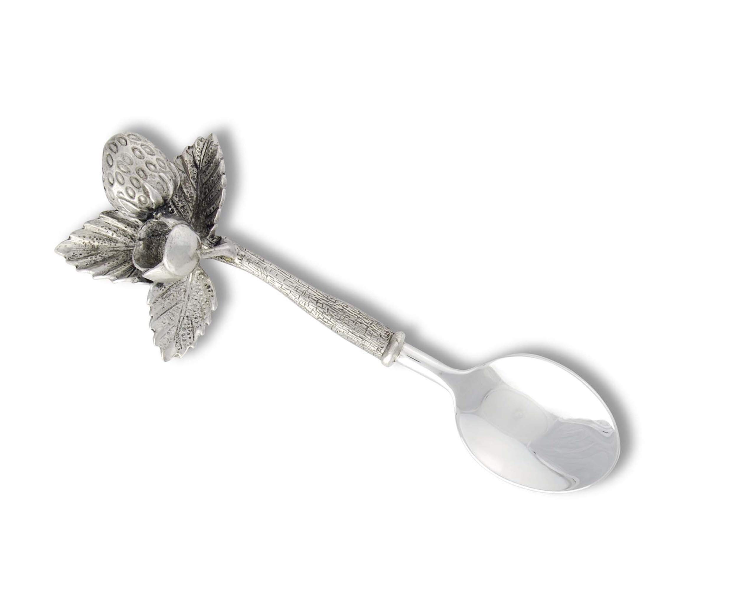 Vagabond House Pewter Strawberry Jam/Jelly/Fruit/Dip Spoon 5.5 inch Long