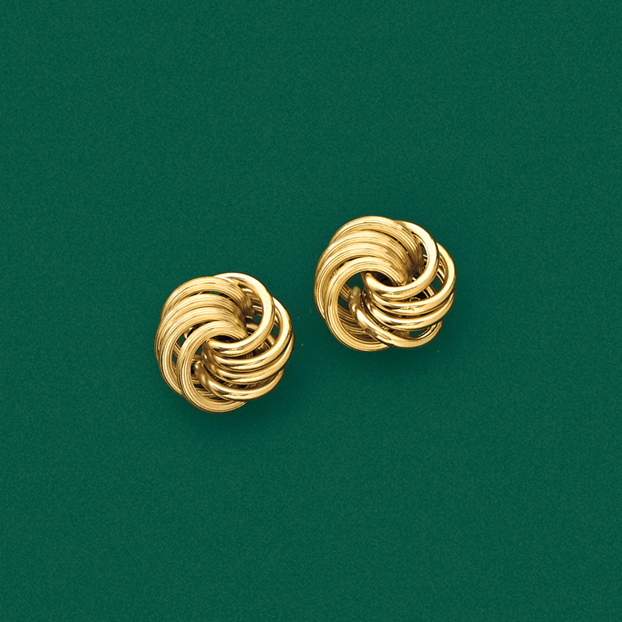Ross-Simons Italian 14kt Yellow Gold Open Love Knot Earrings
