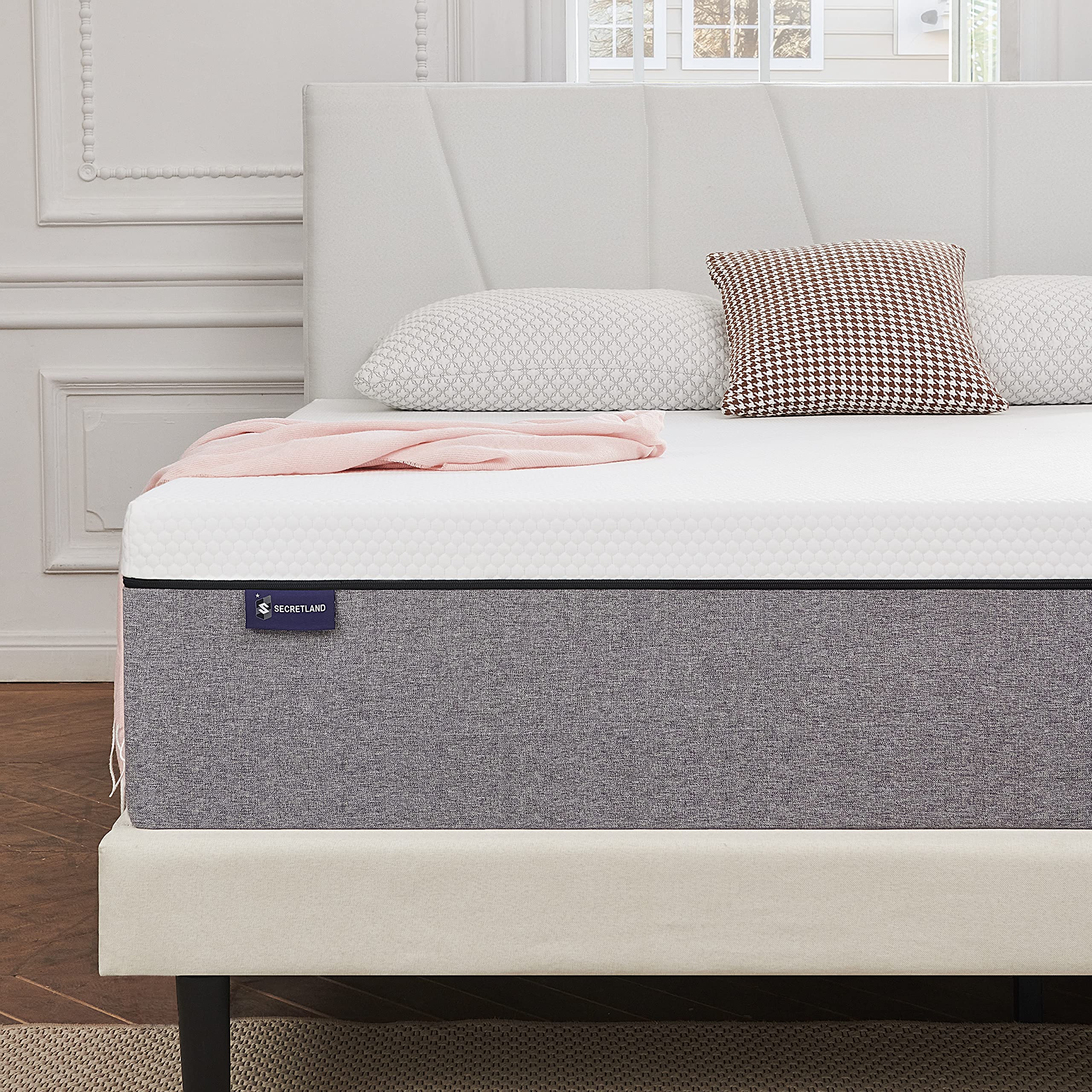 S SECRETLAND King Mattress, 14 inch Gel Memory Foam Mattress,Medium Feels-Bed Mattress in a Box,King Size Mattress