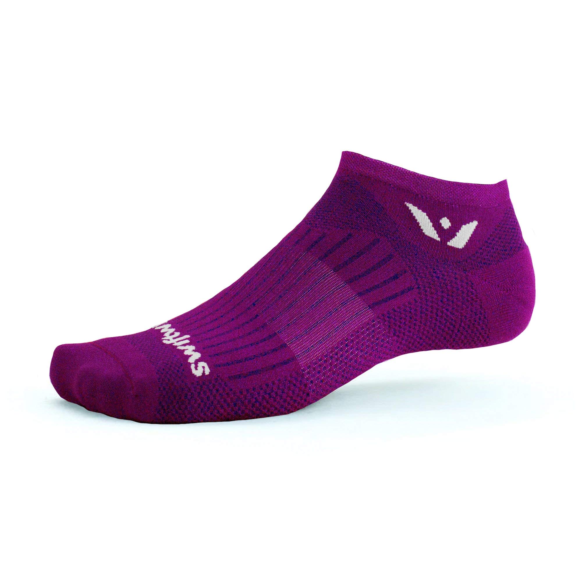 Swiftwick- Aspire Zero Running Socks & Cycling Socks, Wicking, No-Show (Orchid, Medium)