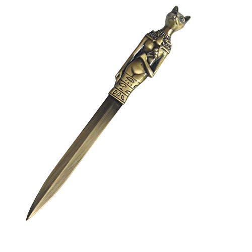 RY DISPLAY Metal Ancient Egyptian Totem Letter Opener Creative Office Gift for Historian Or Archaeologist (（Bronze） Anubis)