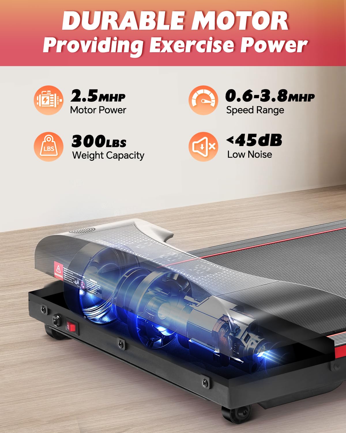 Walking Pad Treadmill with Incline,3 in 1 Under Desk Treadmill Walking Pad with Removable Desk Workstation Treadmill for Home Small Office with LED Display Wristband Remote Control