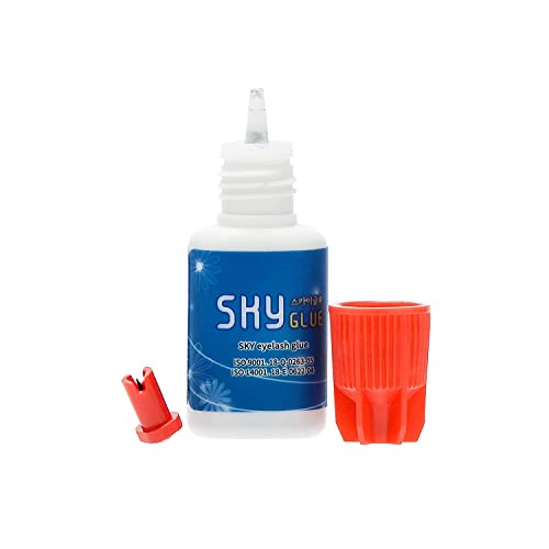 PYTrade Glue SKY S+ 5ml Maximum Retention Eyelash Extension Glue, Waterproof Lash Glue Kit For False Lashes 7 Weeks Hold, Safe For Sensitive Eyes, Premium Eye Lash Extensions Supplies, 1 Pack black