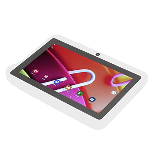 VINGVO Kids Tablet, 5G WiFi Dual Band 100‑240V 4G 128G 7 Inch Kids Tablet IPS HD Display (White)