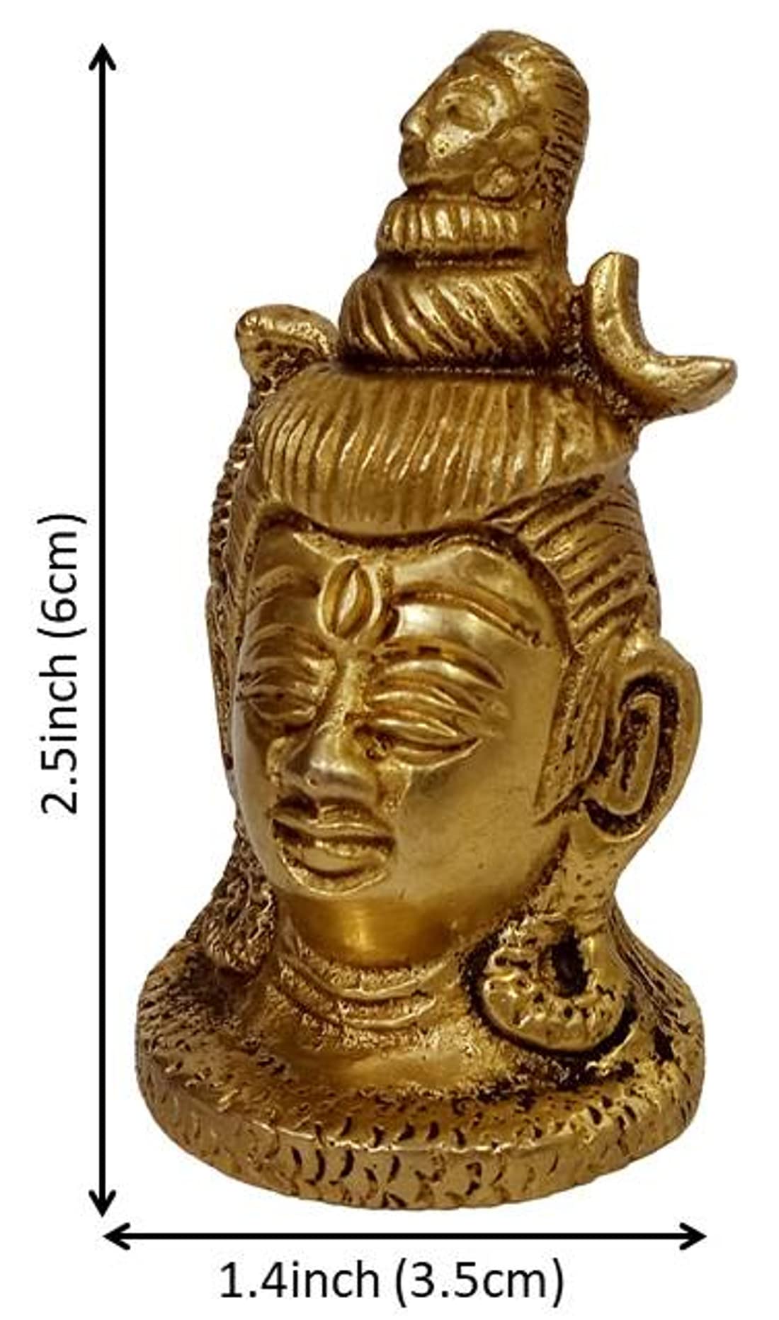 Purpledip Lord Shiva on Nandi Idol Vintage Bronze Finish Statue of Mahadev Siva with Trishool (12021)
