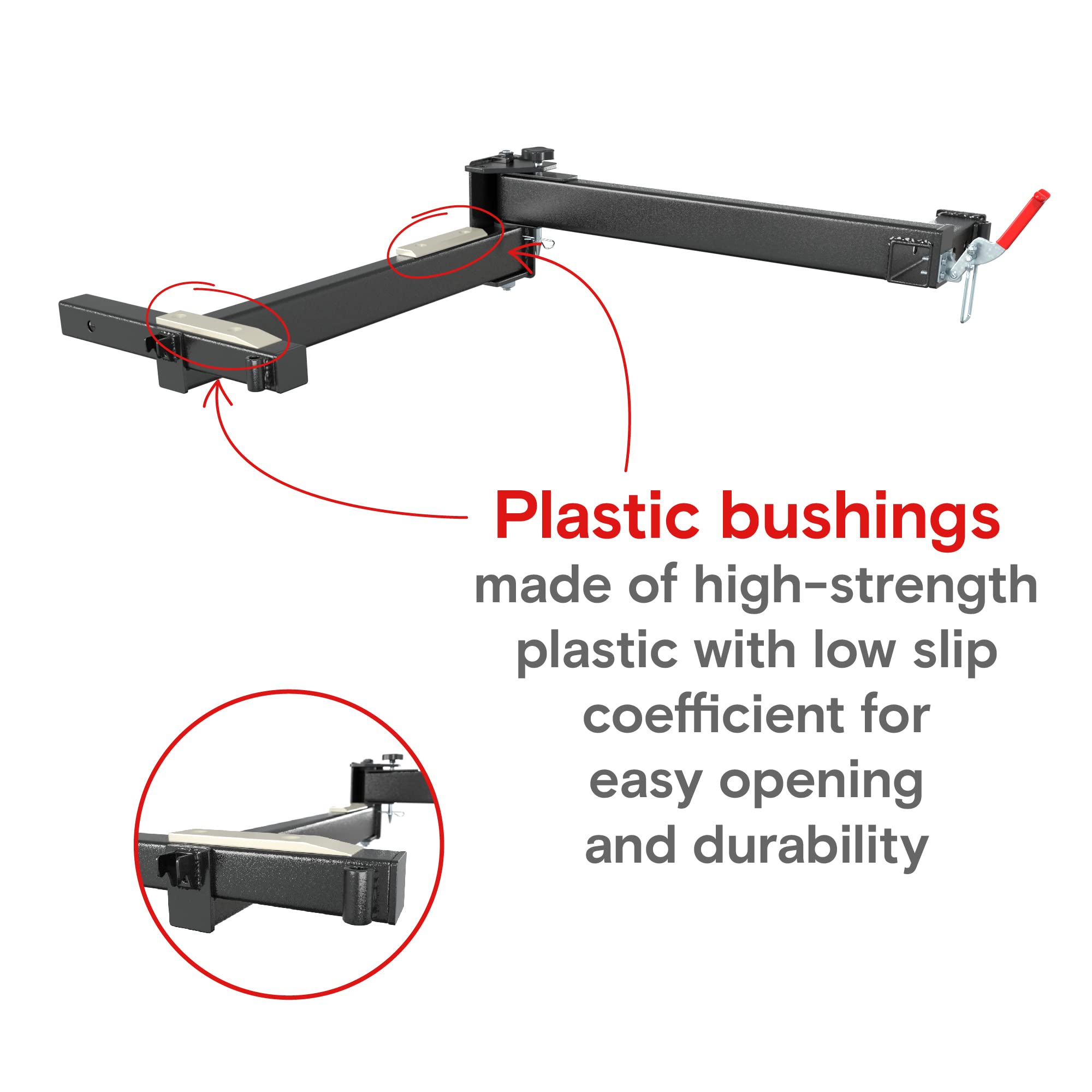 Swing-Away Bike Rack Adapter for 2β Hitch Receivers Bike Carrier Pivoting Arm Easy Access to Tailgate