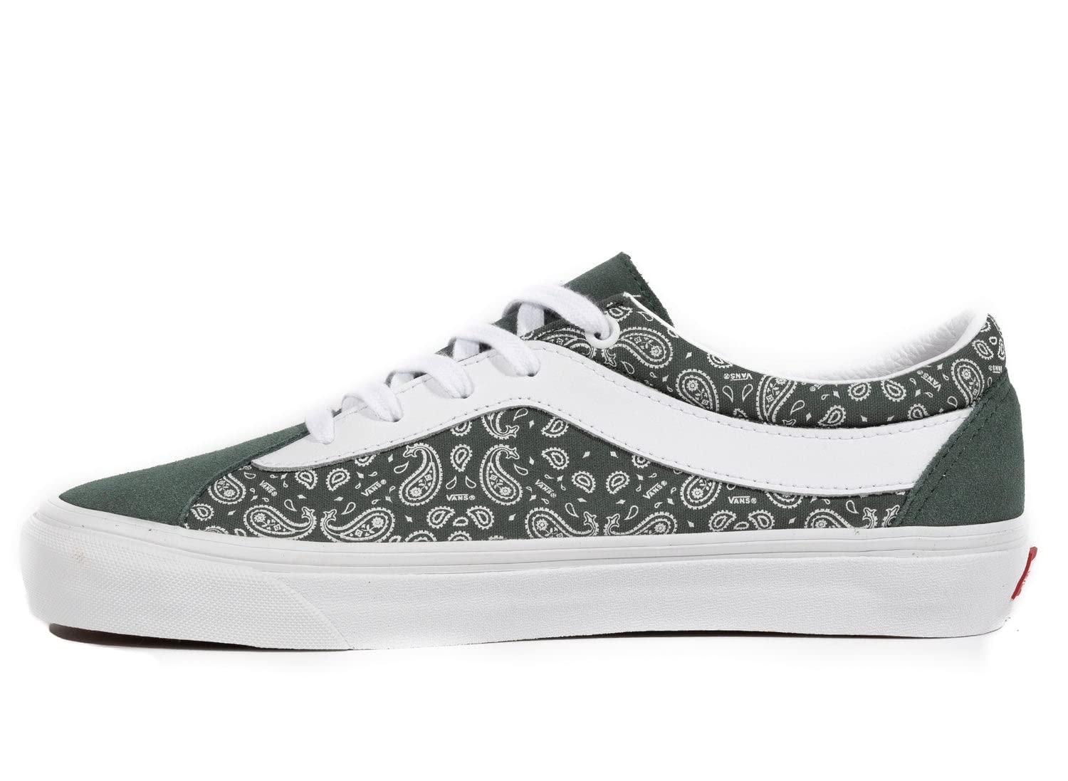 Vans Men's Bold Ni Sneakers, (Bandana) Jungle Green/True White, Size 9.5