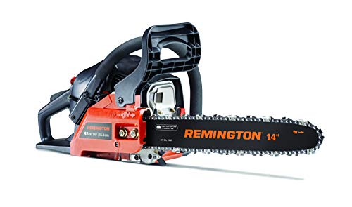Remington 41AY4214983 RM4214CS 42cc Full Crank 2-Cycle Gas Powered Chainsaw 14-Inch Bar, Automatic Oiler, and Low Kickback Chain, 42cc-14-Inch, Orange