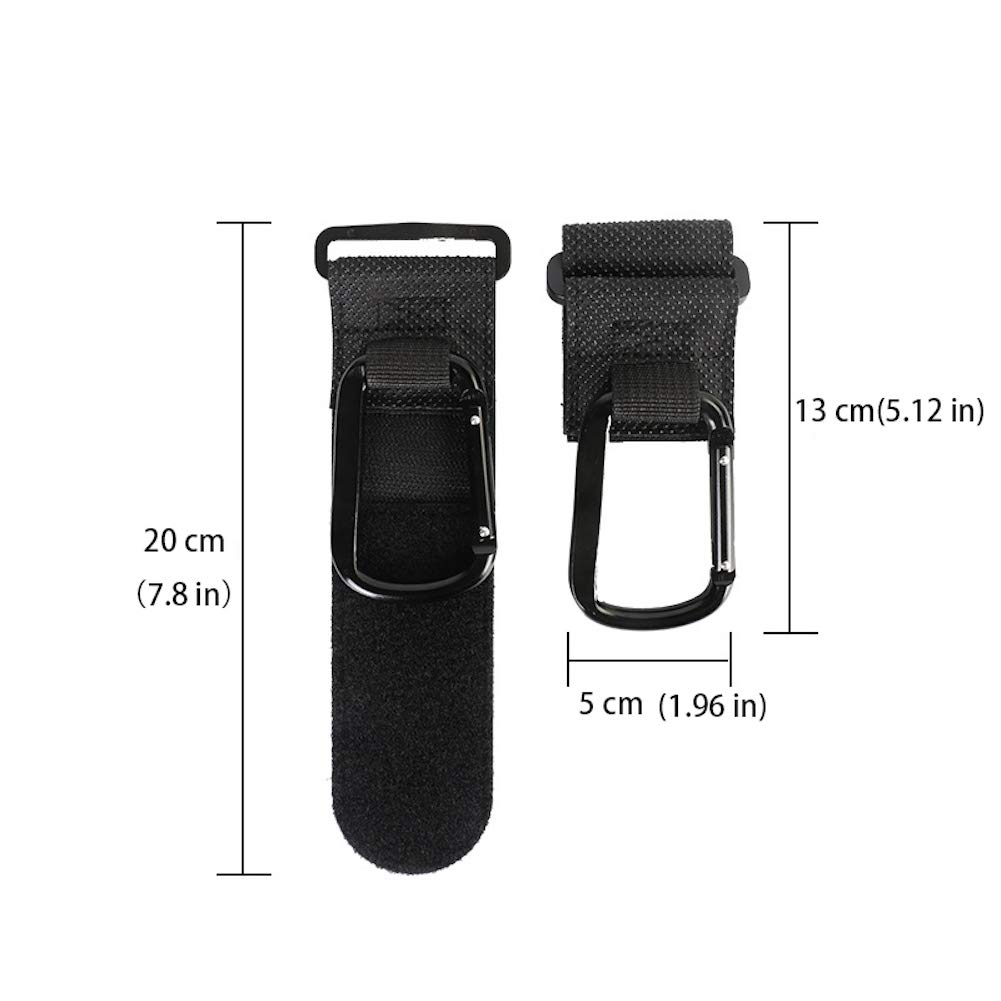 Stroller Hooks Clips for Diaper Bags,Non-Slip Durable Luggage Hook to Hang Your Shopping & Bags Safely on Your Buggy (2 Pack)