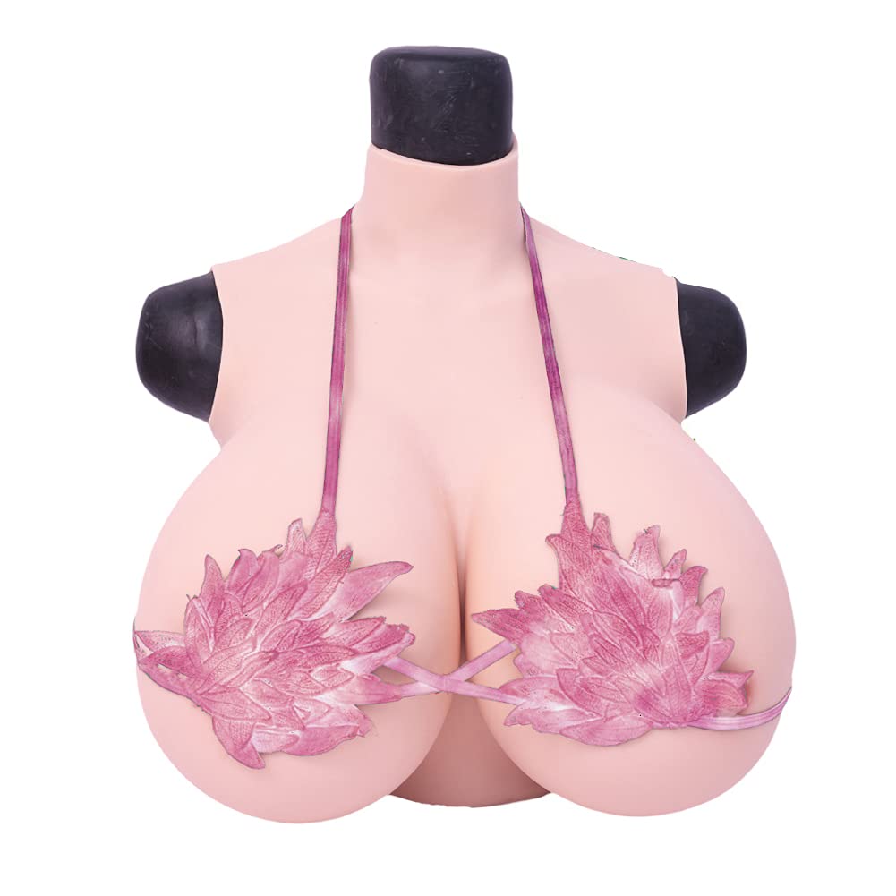 S Cup Silicone Breast Forms Silicone Breastplate Fake Breasts for Crossdresser Drag Queen Transgender With Cotton Filler