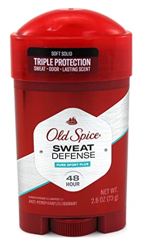 Old Spice Anti-Perspirant 2.6 Ounce Pure Sport+ Soft Solid (76ml) (6 Pack)