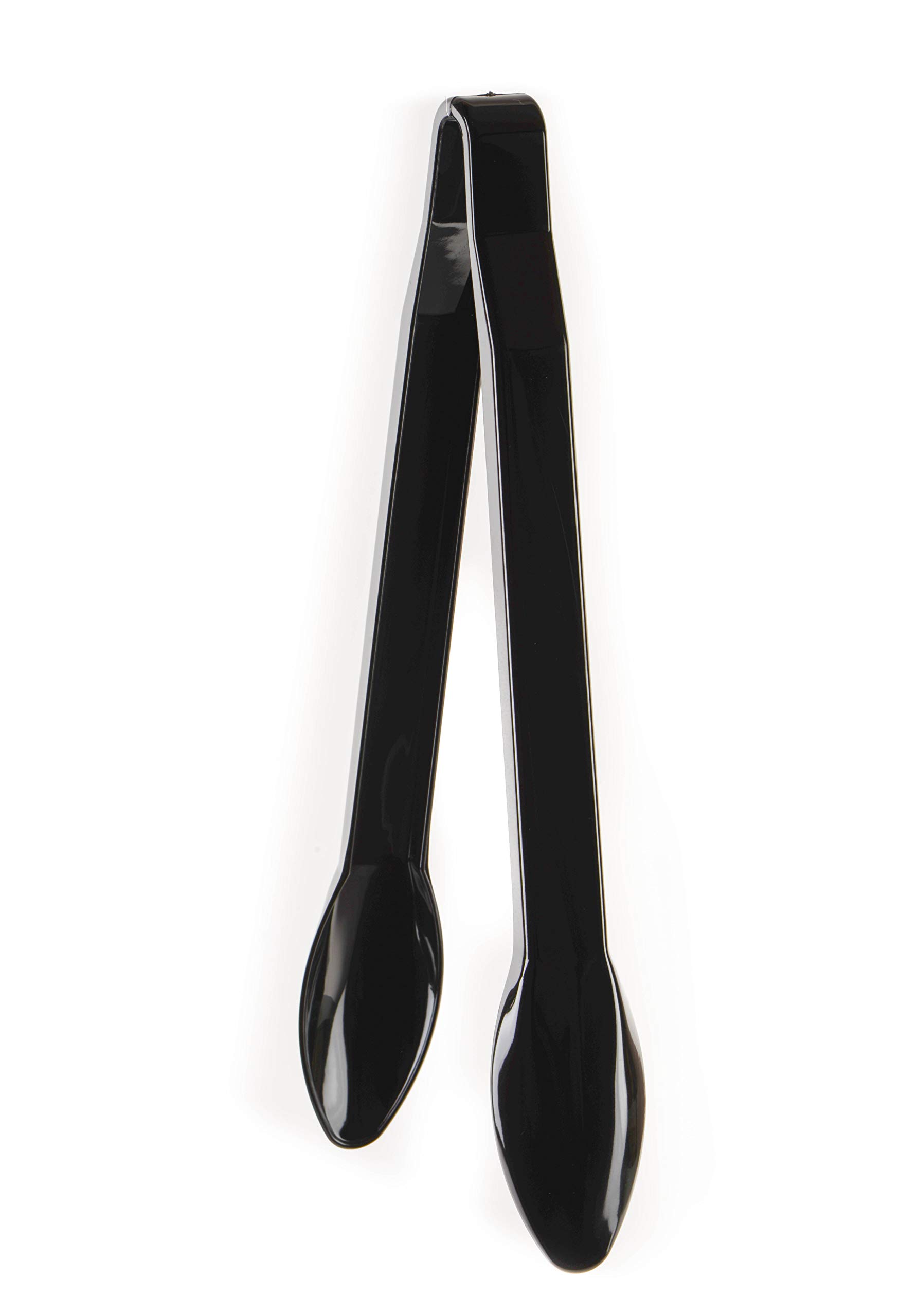Set of 3 - Heavy Duty Black Serving Tongs - 12 inch - Plastic Disposable Salad Tongs - High Heat Plastic, Catering, Salads, Bakery, Buffets, BBQ, Ice, Hot and Cold Foods (12")