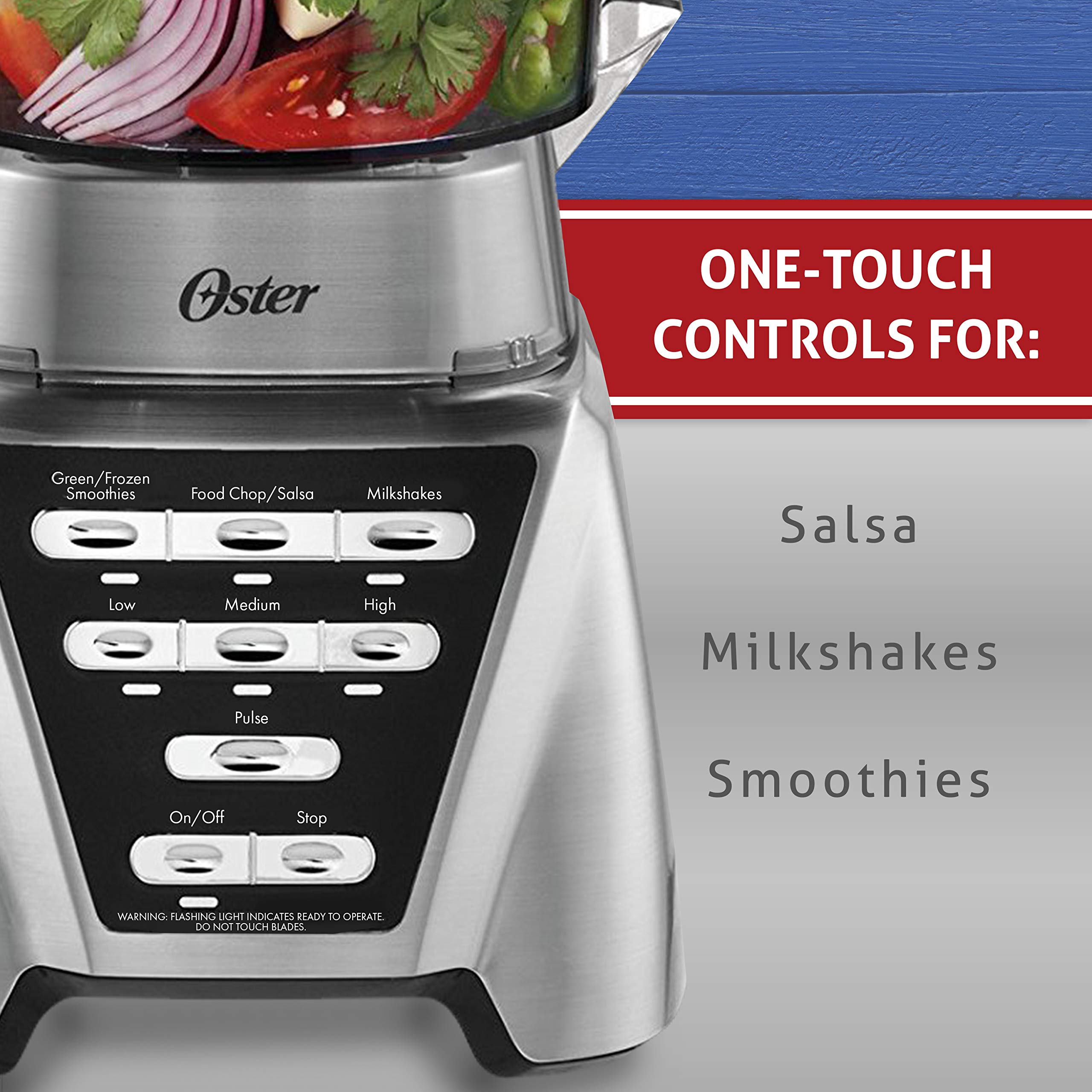 Oster Blender | Pro 1200 with Glass Jar, 24-Ounce Smoothie Cup and Food Processor Attachment, Brushed Nickel - BLSTMB-CBF-000 & 2-Slice Toaster with Advanced Toast Technology, Stainless Steel
